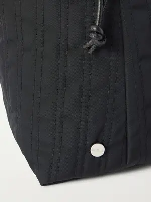 VALESQUE Leather-trimmed Quilted Nylon Bonnet Shoulder Bag
