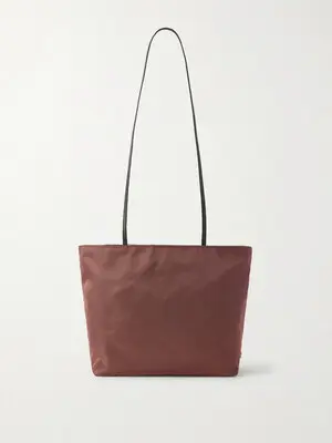 VALESQUE Leather-trimmed Nylon-satin Tote