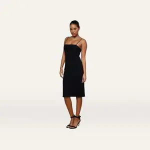 L'Agence Eira Midi Dress - Black