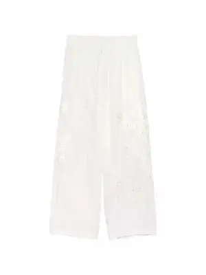 P.a.r.o.s.h Embroidered Trousers - White