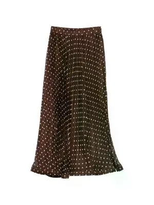 P.a.r.o.s.h Polka-dot Pleated Maxi Skirt