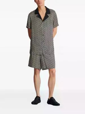 Balmain Pb-monogram Short-sleeve Shirt