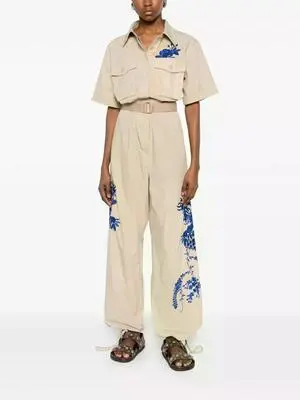 P.a.r.o.s.h Floral-embroidered Jumpsuit