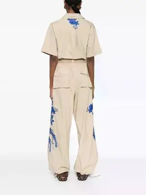 P.a.r.o.s.h Floral-embroidered Jumpsuit