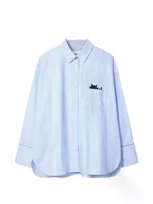 Paul Smith Striped Shirt With Cat Detail