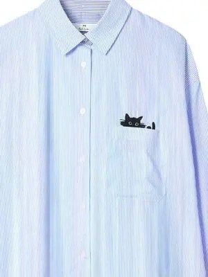 Paul Smith Striped Shirt With Cat Detail
