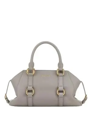 Alexander McQueen Farringdon Ring Leather Tote Bag - Grey