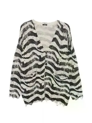 R13 Zebra-printed Oversized Cardigan