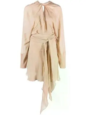 MAISON MARGIELA Draped Silk Mini Dress