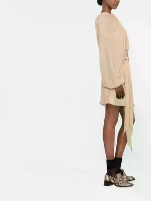 MAISON MARGIELA Draped Silk Mini Dress