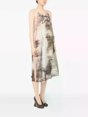 MAISON MARGIELA Freeze-frame Silk Midi Dress