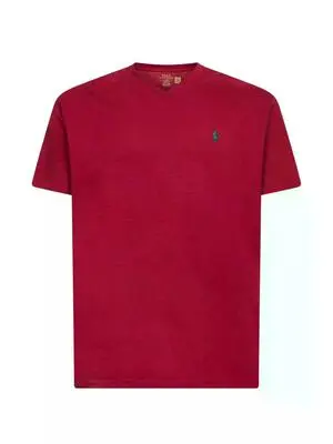 Polo Ralph Lauren Ribbed V-neck T-shirt - Red