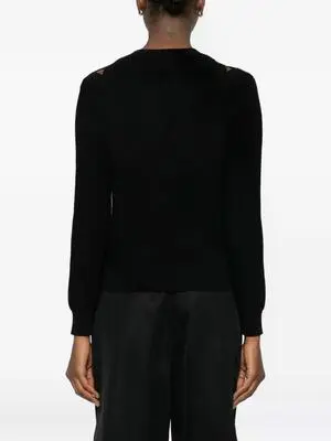 Elisabetta Franchi Knit Sweatshirt With Cut-outs And Logo Detail