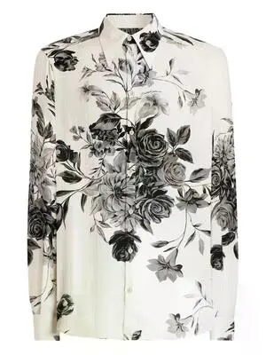 Dolce & Gabbana Floral-print Shirt - White