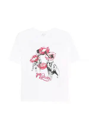 Alexander McQueen Dalmatian-print T-shirt - White