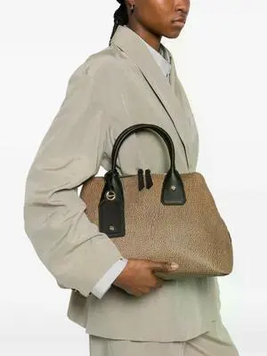 Borbonese Textured Top-handle Tote Bag