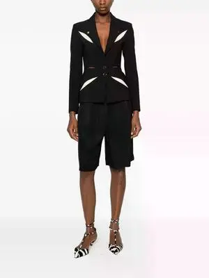 Elisabetta Franchi Cut-out Detail Blazer - Black