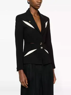 Elisabetta Franchi Cut-out Detail Blazer - Black