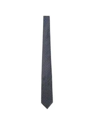 Giorgio Armani Polka Dot Standard Neck Tie - Blue