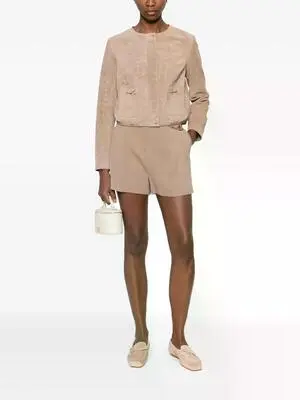 Elisabetta Franchi Suede Jacket With Alligator Print