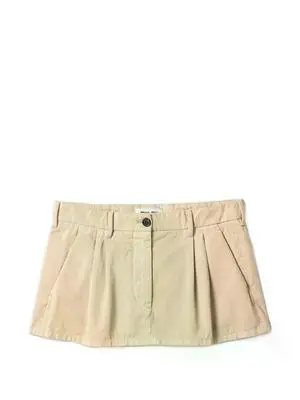 Miu Miu Gabardine Belted Miniskirt