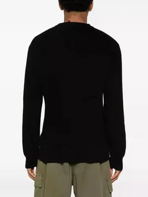 LANEUS Crew-neck Long-sleeve Sweater