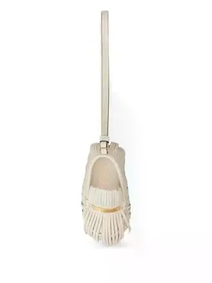 TOD'S Fringed Loafer Keyring - Grey