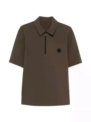 Moncler Half-zip Short-sleeve Polo Shirt - Brown
