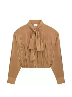 Saint Laurent Cropped Blouses