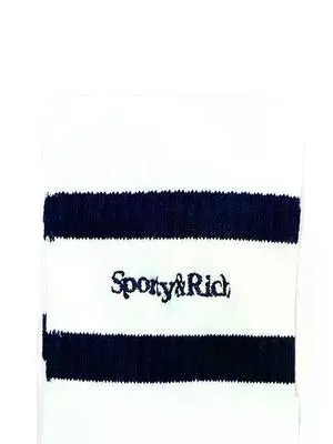 SPORTY & RICH Striped Crew Socks