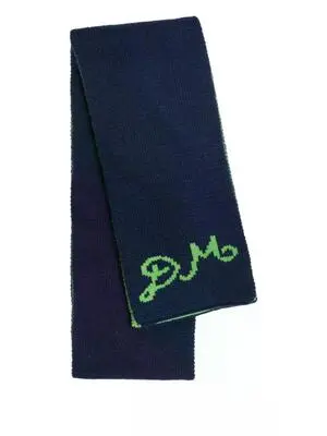 DAMSON MADDER Initials-detail Scarf - Blue