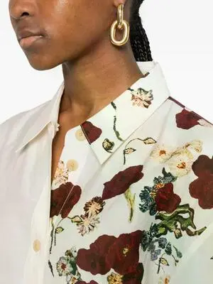 Khaite Gloria Floral-print Shirt Dress