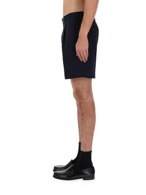 LARDINI Cotton Tailored Shorts - Blue