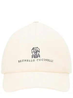 Brunello Cucinelli Baseball Cap With Logo - Beige