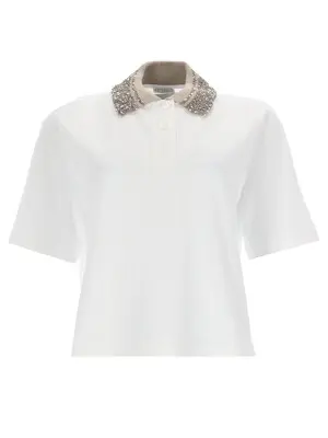 Brunello Cucinelli Polo Shirt With Embellished Collar