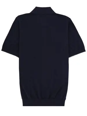 Brunello Cucinelli Polo Shirt With Logo - Blue
