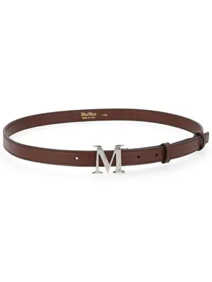 Max Mara Belt With Logo Buckle - Brown