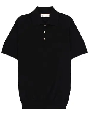 Brunello Cucinelli Cotton Polo Shirt - Black