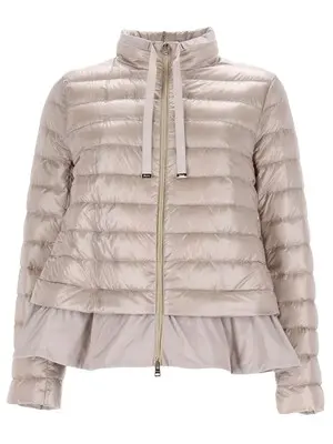 Herno Down Jacket With Ruffles - Pink