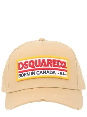 Dsquared2 Baseball Cap With Logo Patch - Beige