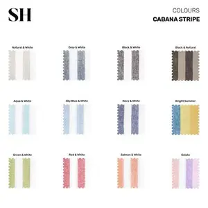 SOLINO HOME Linen Round Tableclothcabana Stripe - Red And White