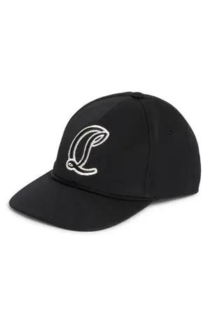 CHRISTIAN LOUBOUTIN Mooncrest Ivy Baseball Cap - Bk01-black