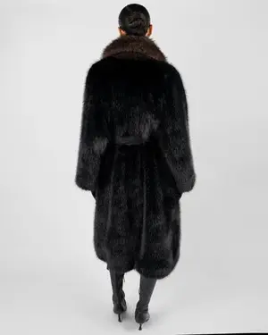 WeWoreWhat Faux Fur Belted Coat