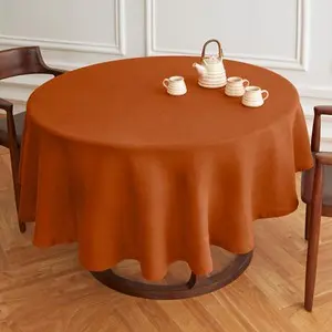 SOLINO HOME Linen Round Tableclothsonoma Cinnamon Stick