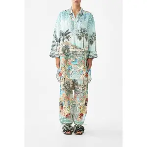 Camilla Relaxed High Low Shirt Dress - Balearic Bebé