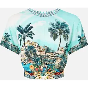 Camilla Printed Jersey T-shirt With Hardware - Balearic Bebé