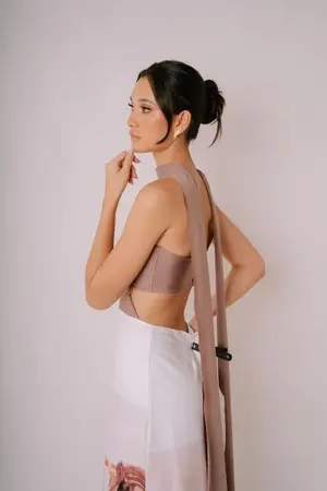 SAN MALO Bajareque Maxi Dress With Removable Neck Accessory