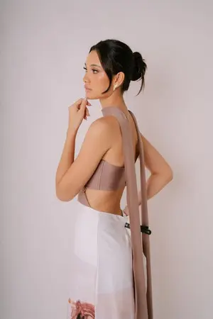 SAN MALO Bajareque Maxi Dress With Removable Neck Accessory