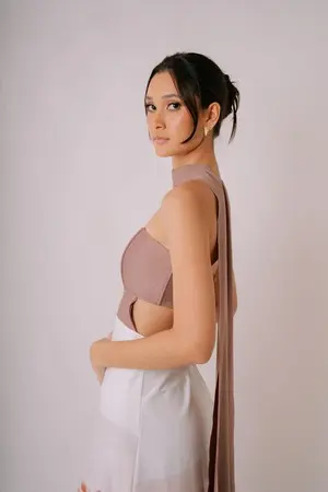 SAN MALO Bajareque Maxi Dress With Removable Neck Accessory