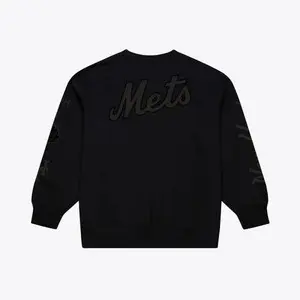 Mitchell & Ness New York Mets Phantom Fleece Crewneck Sweatshirt